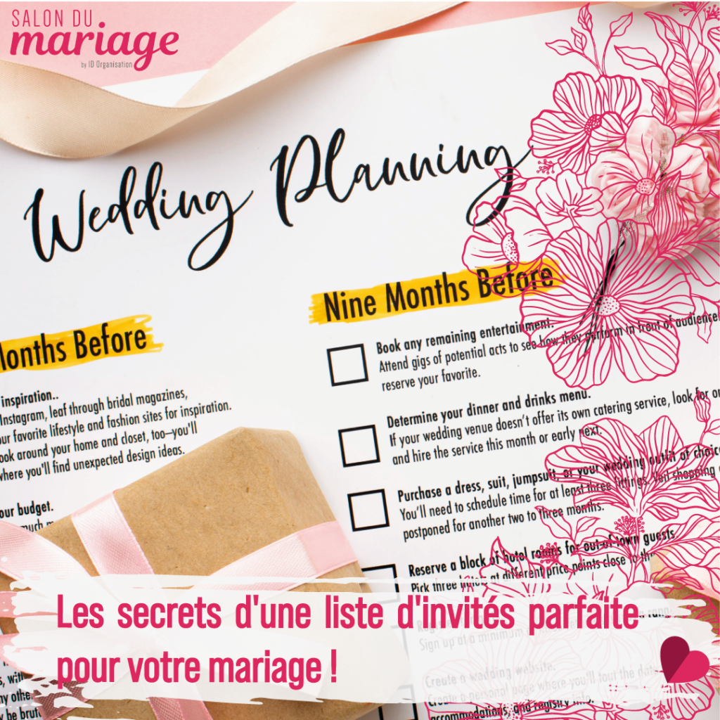 Comment rédiger une liste d'invités pour son mariage